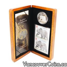 2004 The Great Grizzly $8 Limited-Edition Stamp and Coin Set ...